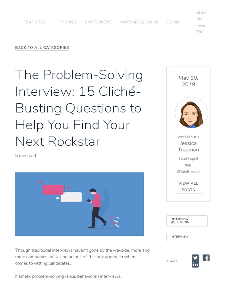 15 Problem-Solving Interview Questions For Finding Your Next Rockstar - Breezy HR | PDF ...