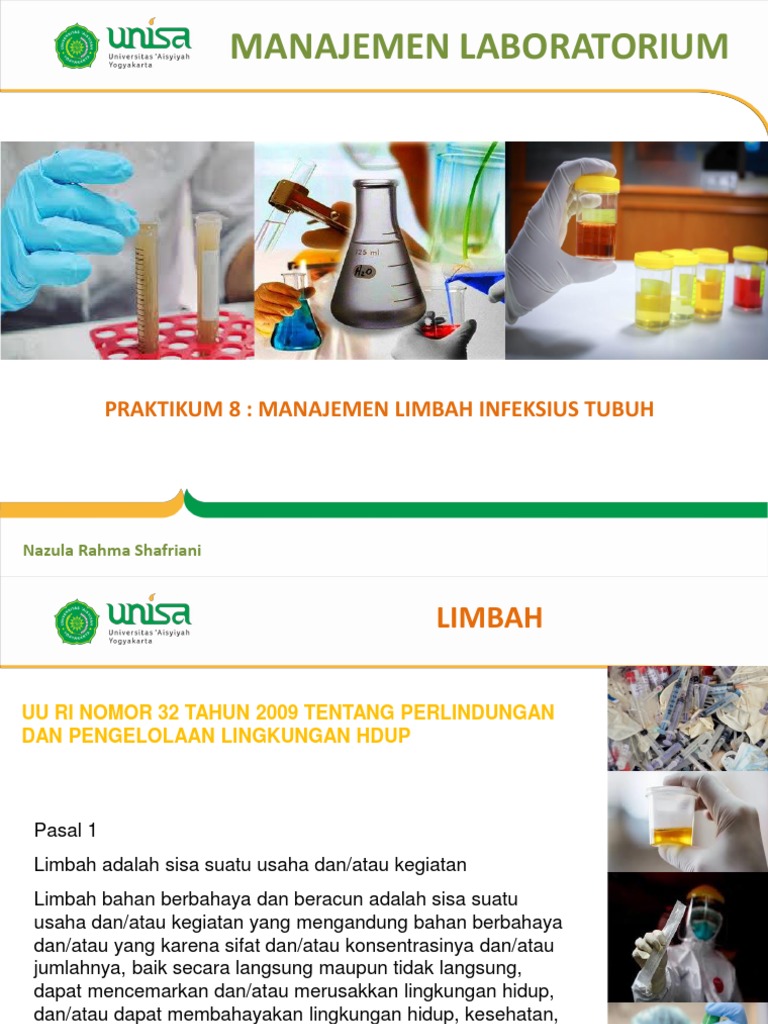 Pengelolaan Limbah Infeksius Laboratorium | PDF
