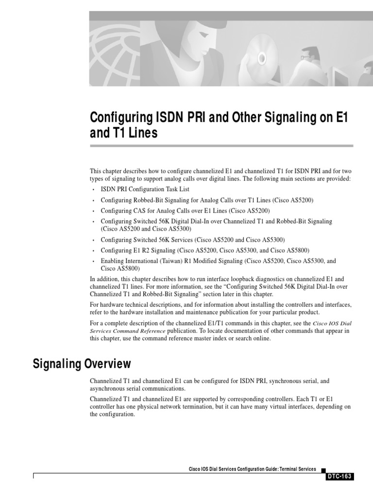Configuring ISDN PRI and Other Signaling On E1 and T1 Lines | PDF | Router (Computing ...