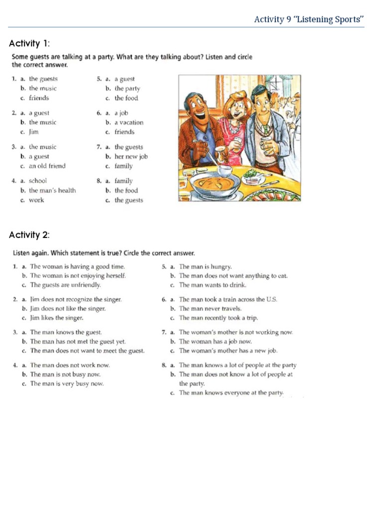 Activity 9 Listening | PDF