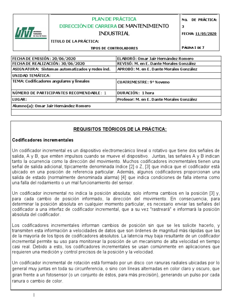 Codificadores Angulares y Lineales | PDF | Óptica | Informática y ...