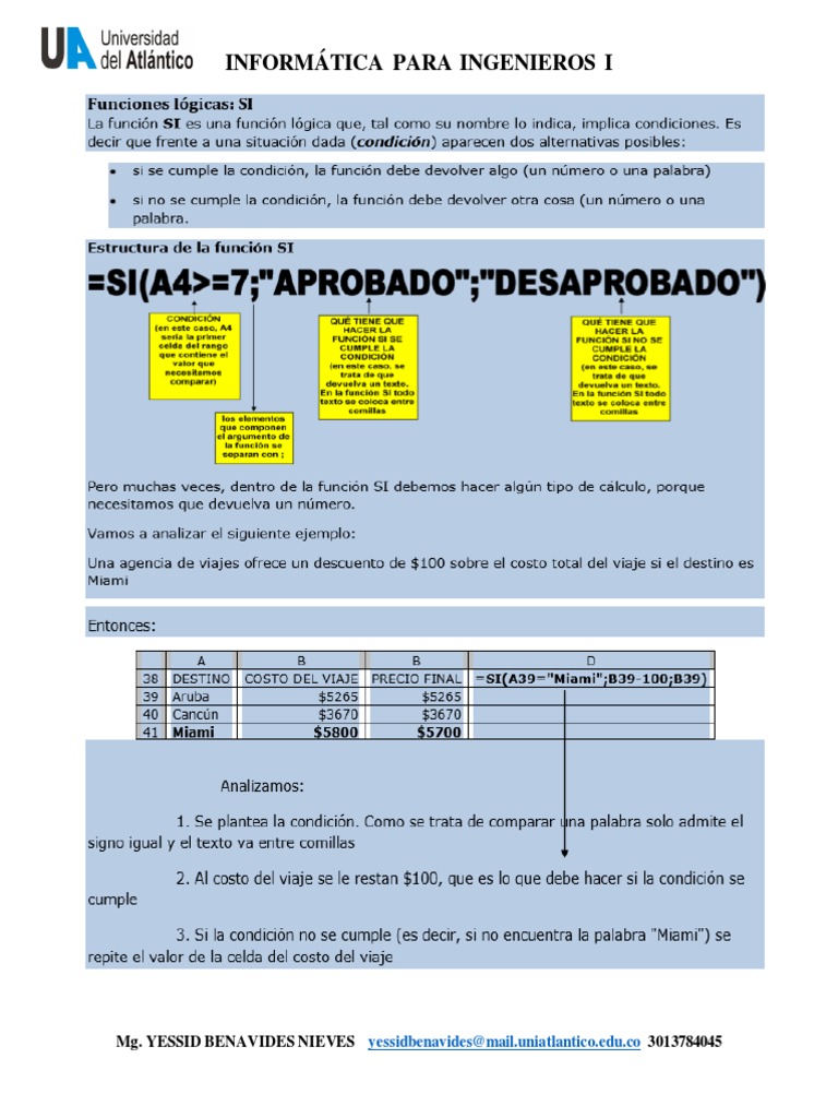 Guia Excel 2020-1 PDF | PDF | Microsoft Excel | Hoja de cálculo