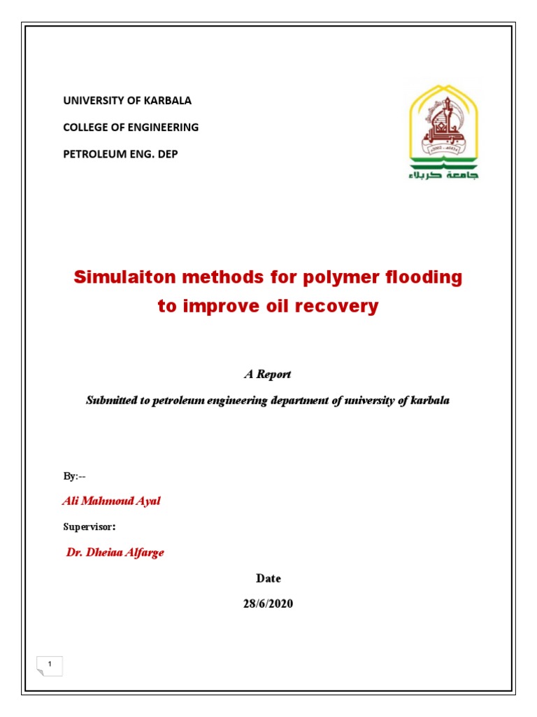 Simulaiton Methods For Polymer Flooding To Improve Oil Recovery | PDF ...