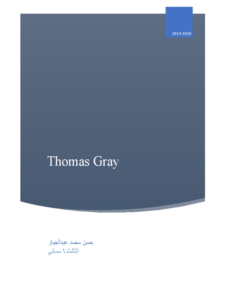 Thomas Gray | PDF | Poetry