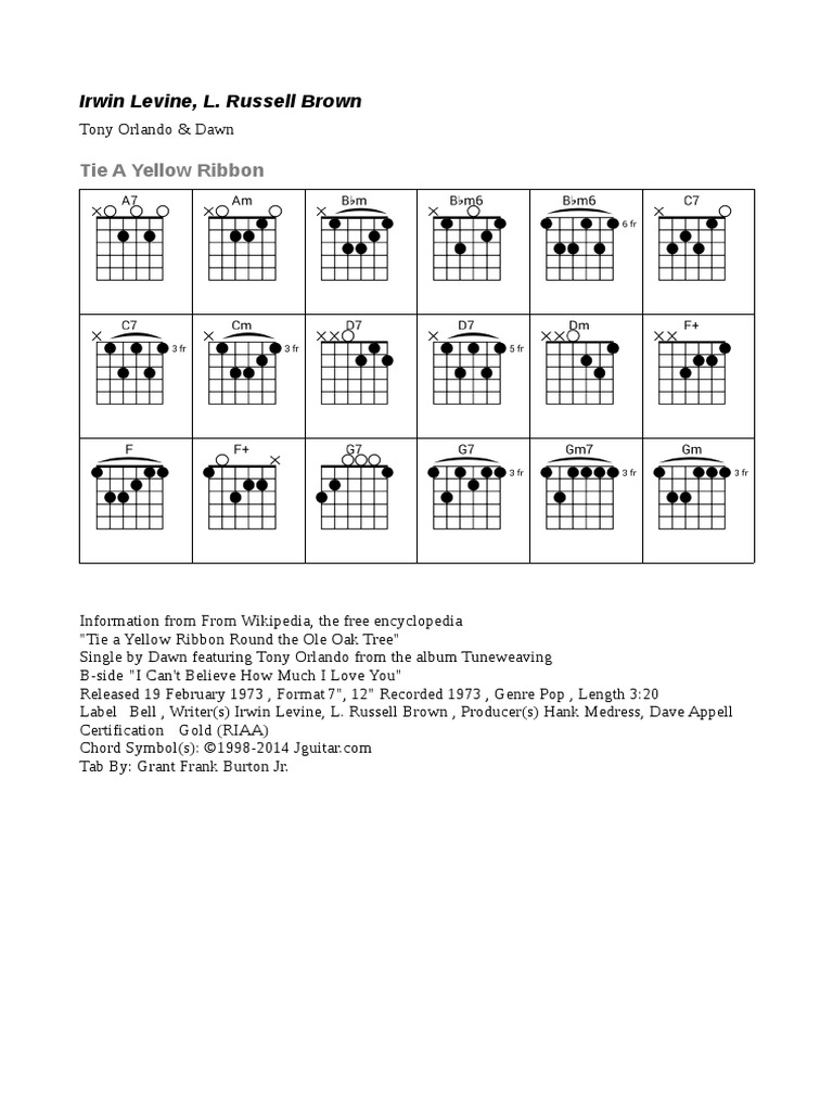 Tie A Yellow Ribbon: Irwin Levine, L. Russell Brown | PDF | Albums ...