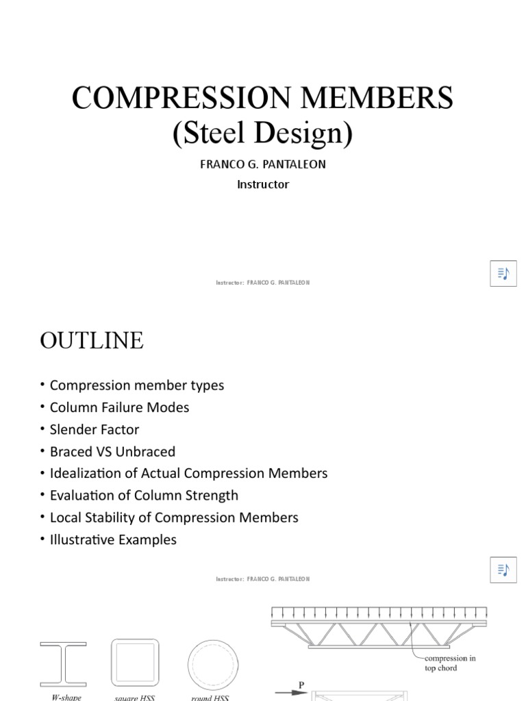COMPRESSION MEMBERS Handout | PDF