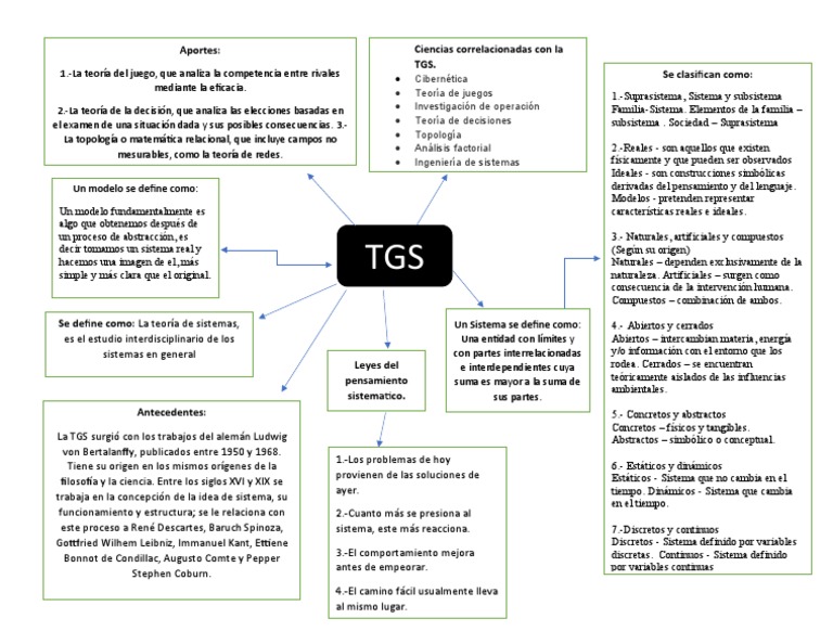 TGS Mapa Conceptual | PDF | Interacciones de disciplina académica | Teoría