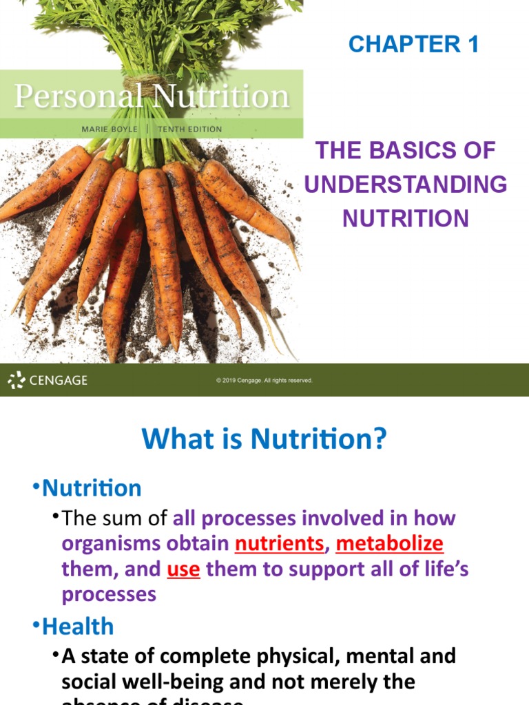 CH 1 Understanding Nutrition | PDF | Nutrients | Vitamin