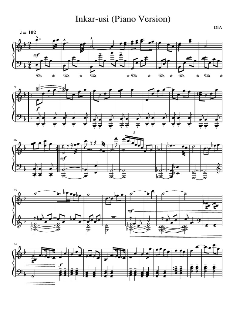Inkar-Usi Piano Version PDF | PDF