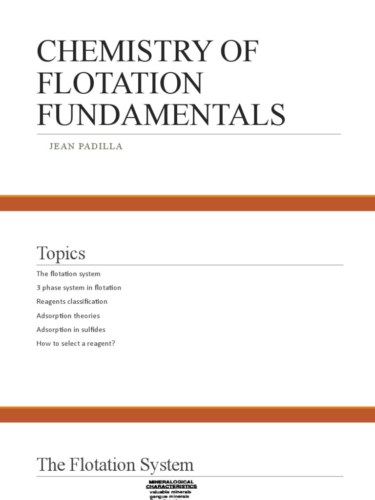 Flotation Chemistry Fundamentals Guide | PDF | Sulfide | Adsorption