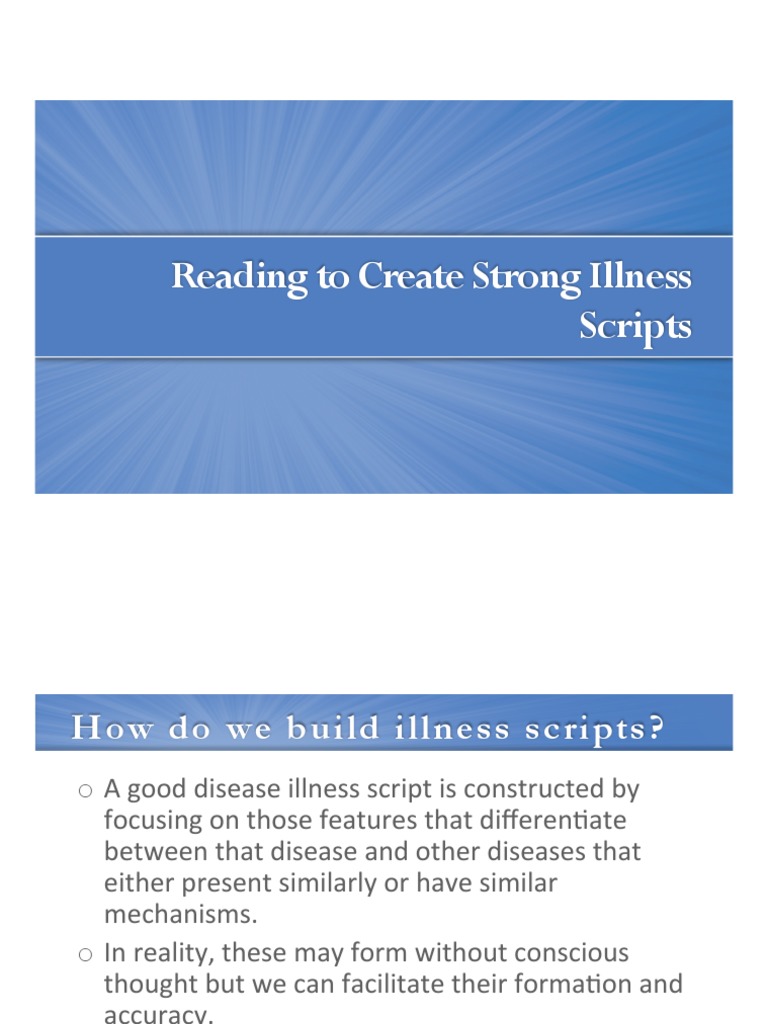 Reading To Create Strong Illness Scripts | PDF | Clinical Psychology ...