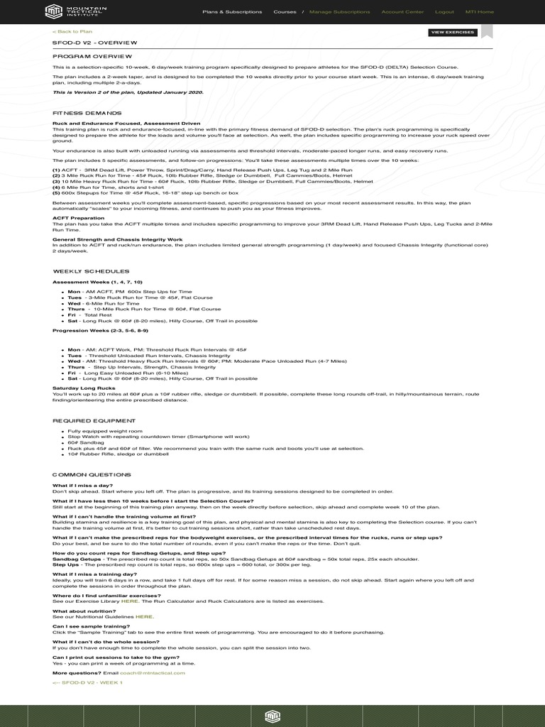 Sfod-D V2 - Overview: This Is Version 2 of The Plan, Updated January ...