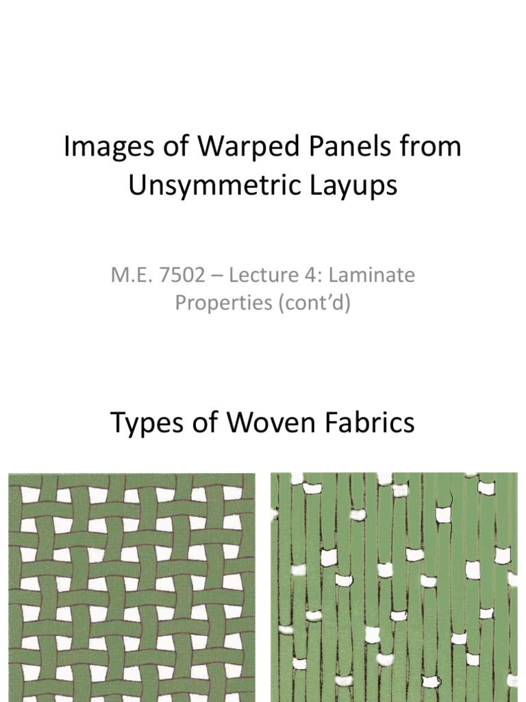 Warped Panels in Fabric Composites | PDF | Composite Material ...
