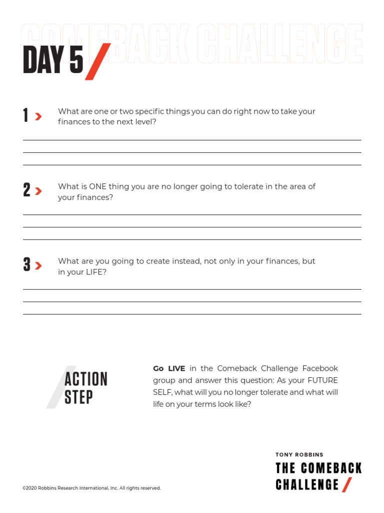 Challenge Workbook Day 5 | PDF | Self-Improvement | Lifestyle