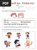 ESP Kulayan Ang Nagpapakita NG Pangangalaga Sa Sarili | PDF