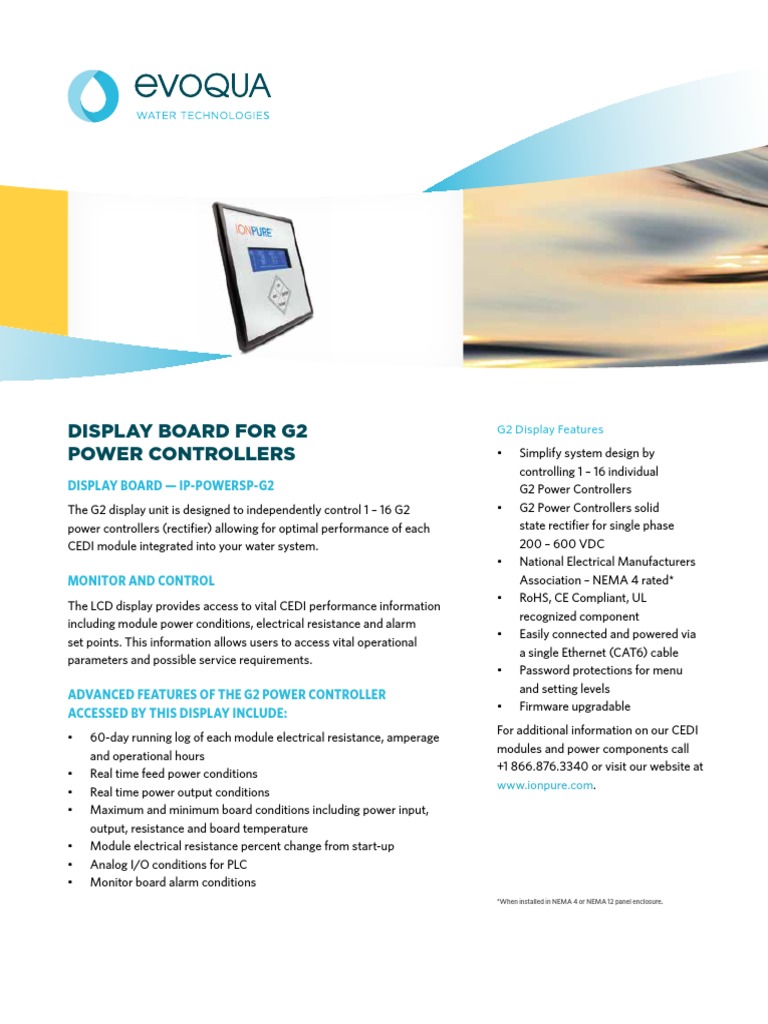 Display Board For G2 Power Controllers | PDF | Computer Monitor ...