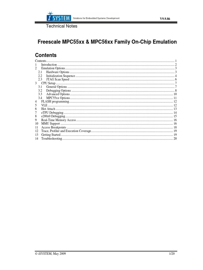 Freescale MPC55xx & MPC56xx Family On-Chip Emulation: Technical Notes ...