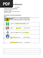 KET Reading and Writing Answer Sheet | PDF