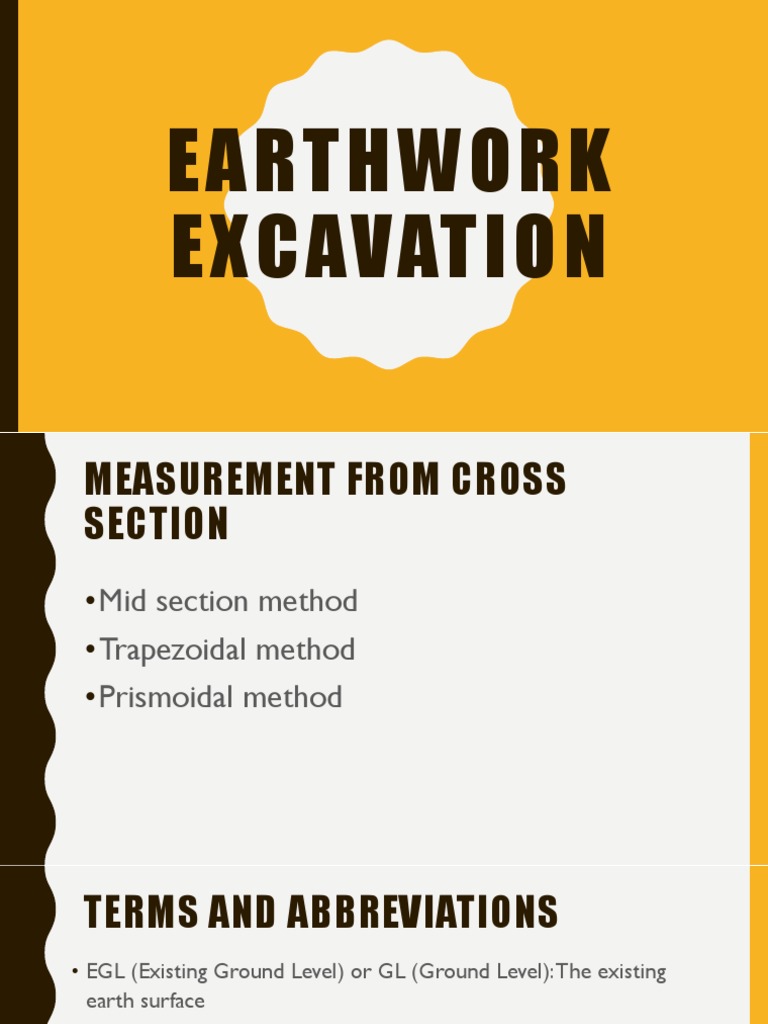 Earthwork Excavation Measurement Methods | PDF | Road | Slope