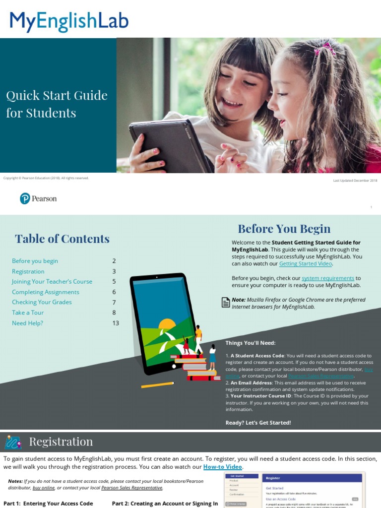 Guide For Students-Myenglishlab PDF | PDF | Password | Internet