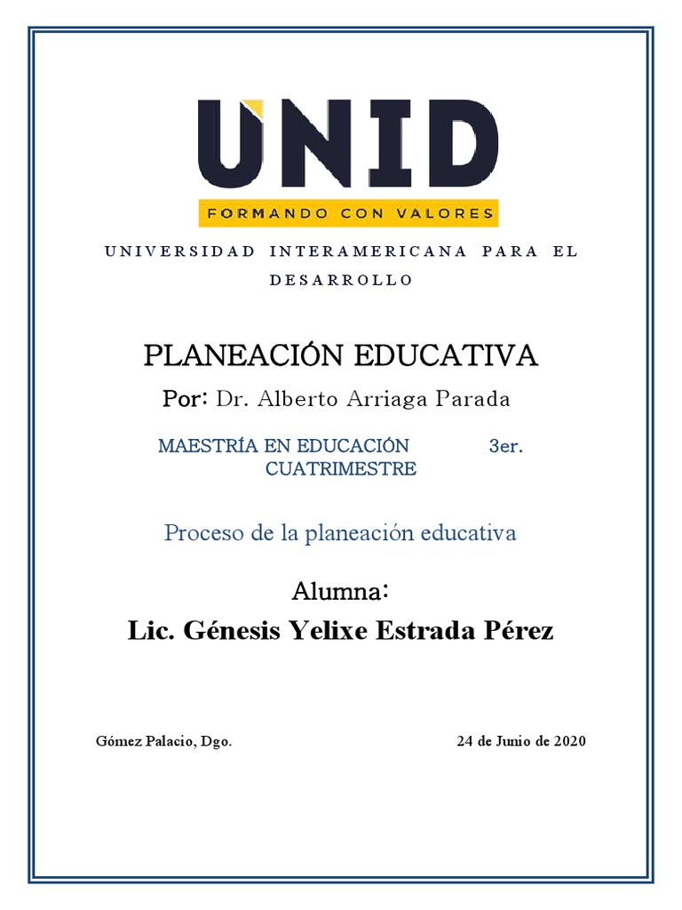 Proceso de La Planeacion Educativa | PDF | Planificación | Aprendizaje Proceso de La Planeacion Educativa | PDF | Planificación | Aprendizaje