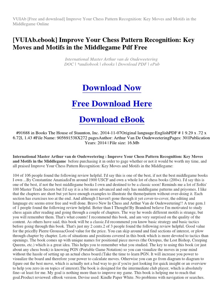 Improve Your Chess Pattern Recognition Key Moves and Motifs in The ...
