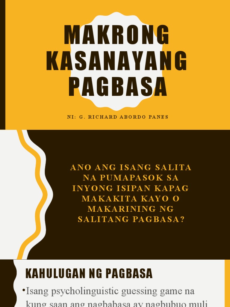 Pagbasa 101 | PDF