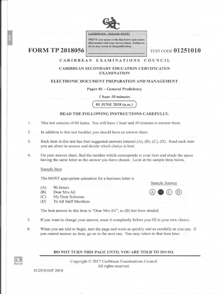Edpm 2018 Paper 1 | PDF