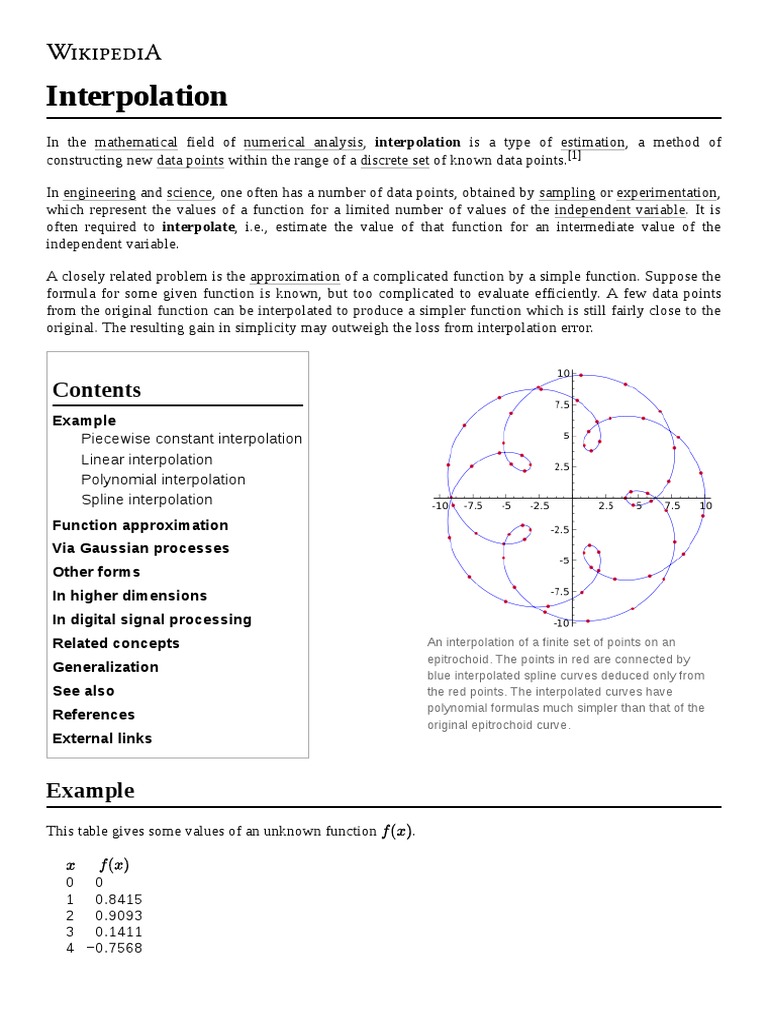Interpolation PDF | PDF | Interpolation | Signal Processing