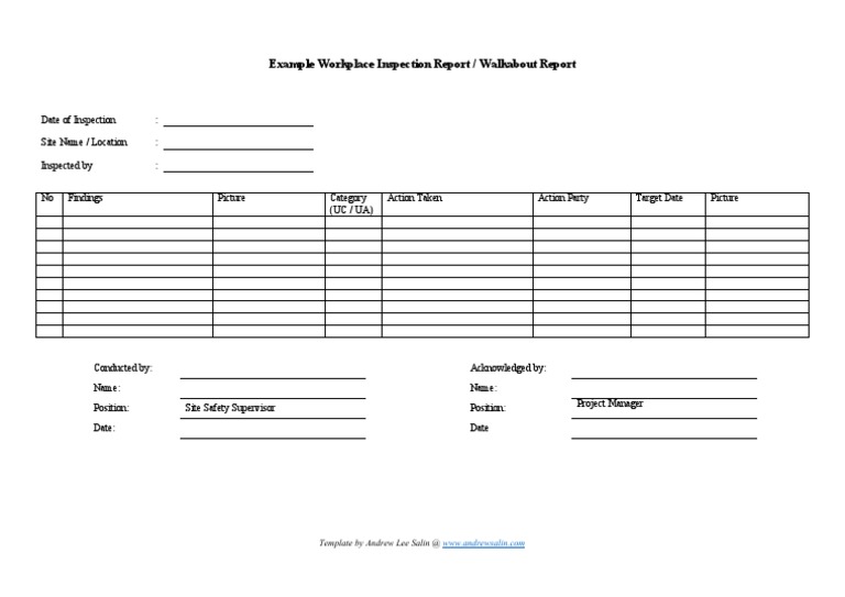 Workplace Inspection Report | PDF