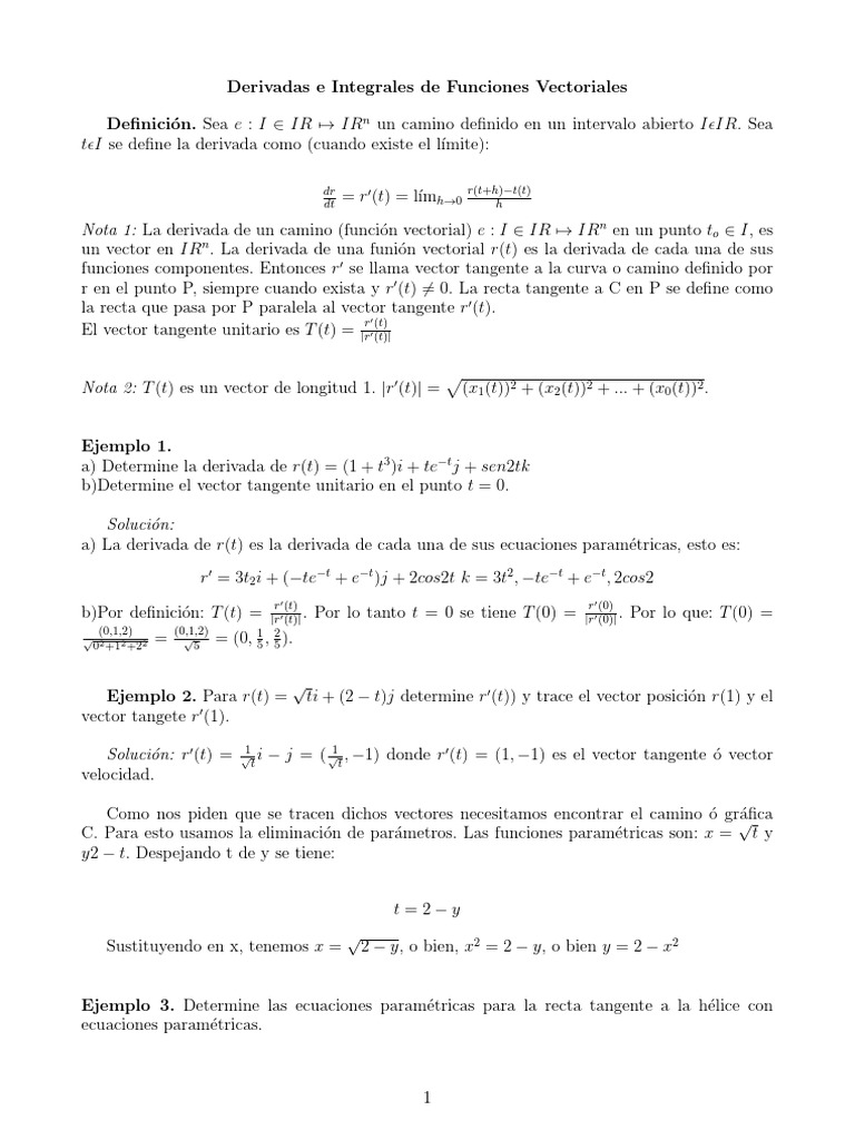 Deriv e Int | PDF | Vector Euclidiano | Derivado