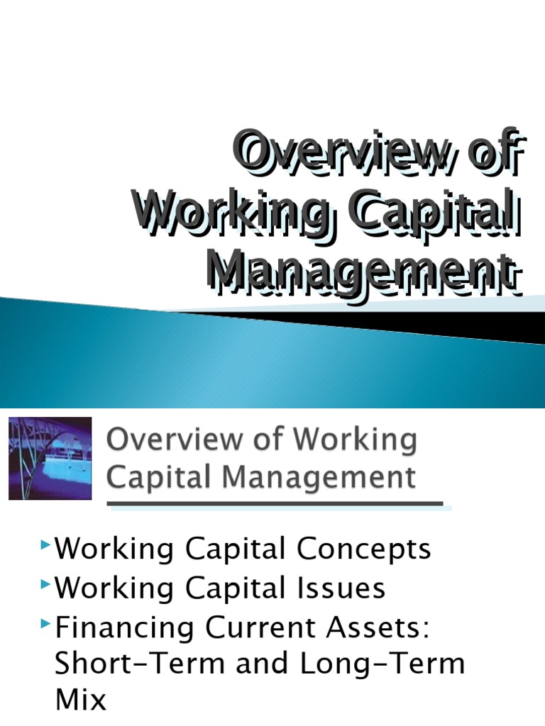 Working Capital Management Overview | PDF | Working Capital | Balance Sheet
