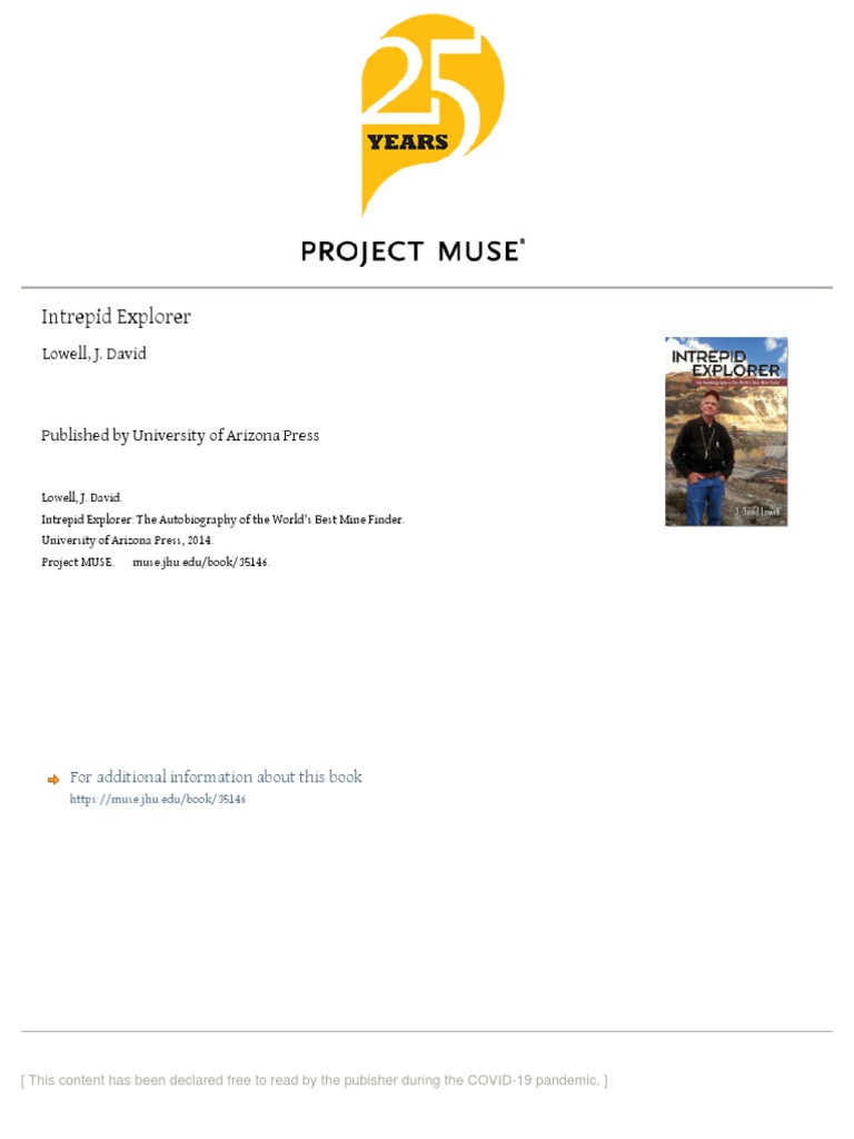 Autobiography of Mine Finder J. David Lowell | PDF | Ore | Heavy Industry