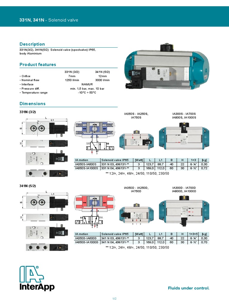 Description: 331N, 341N - Solenoid Valve | PDF | Machines | Chemical ...