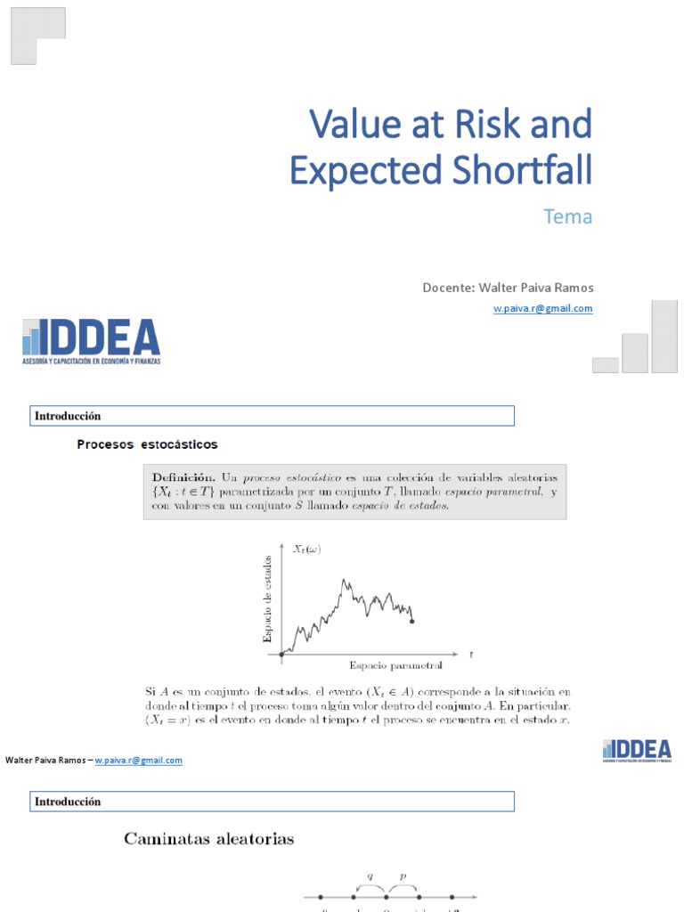 VaR y Expected Shortfall - Charla | PDF | Swap (Finanzas) | Desviación Estándar