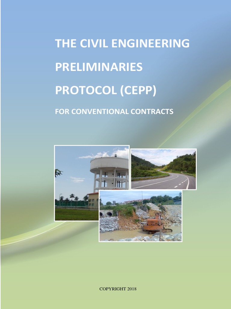 The Civil Engineering Preliminaries Protocol (CEPP) For Conventional Contracts | PDF ...