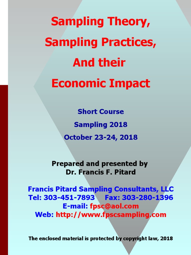 Sampling Theory, Sampling Practices, and Their Economic Impact | PDF