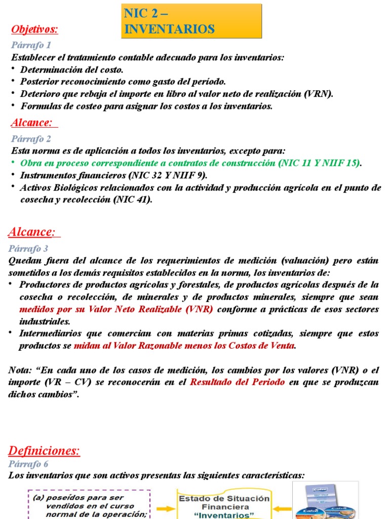 Nic 2 | PDF | normas internacionales de INFORMACION FINANCIERA | Inventario
