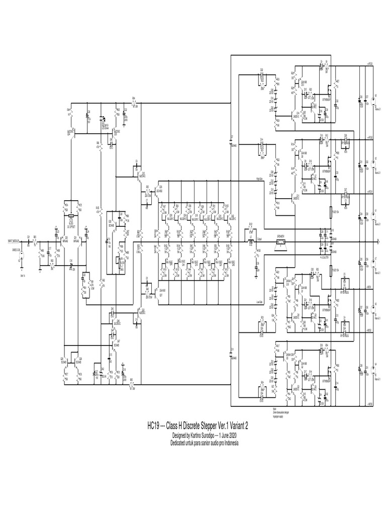 Class H Amplifier Circuit Diagram | PDF