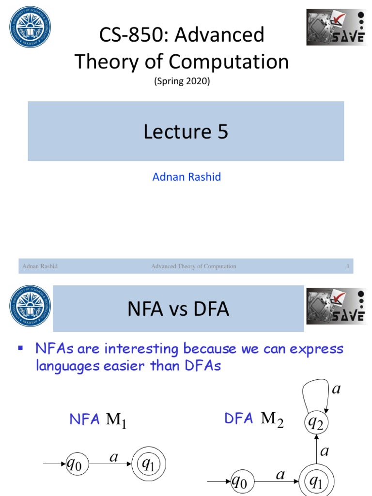 CS-850: Advanced Theory of Computation: Adnan Rashid | PDF | Discrete Mathematics | Formalism ...