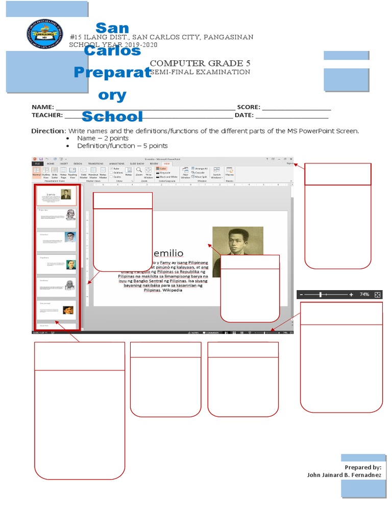 San Carlos Preparat Ory School: Computer Grade 5 | PDF