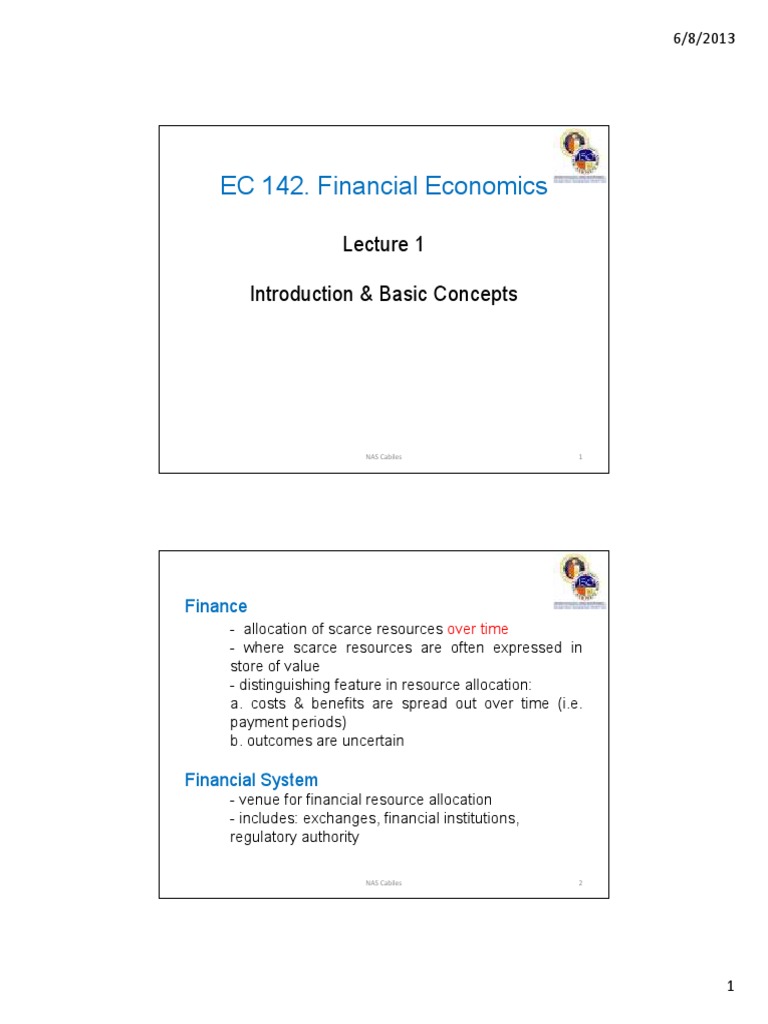 Ec 142 - Introduction | PDF | Interest Rates | Stocks