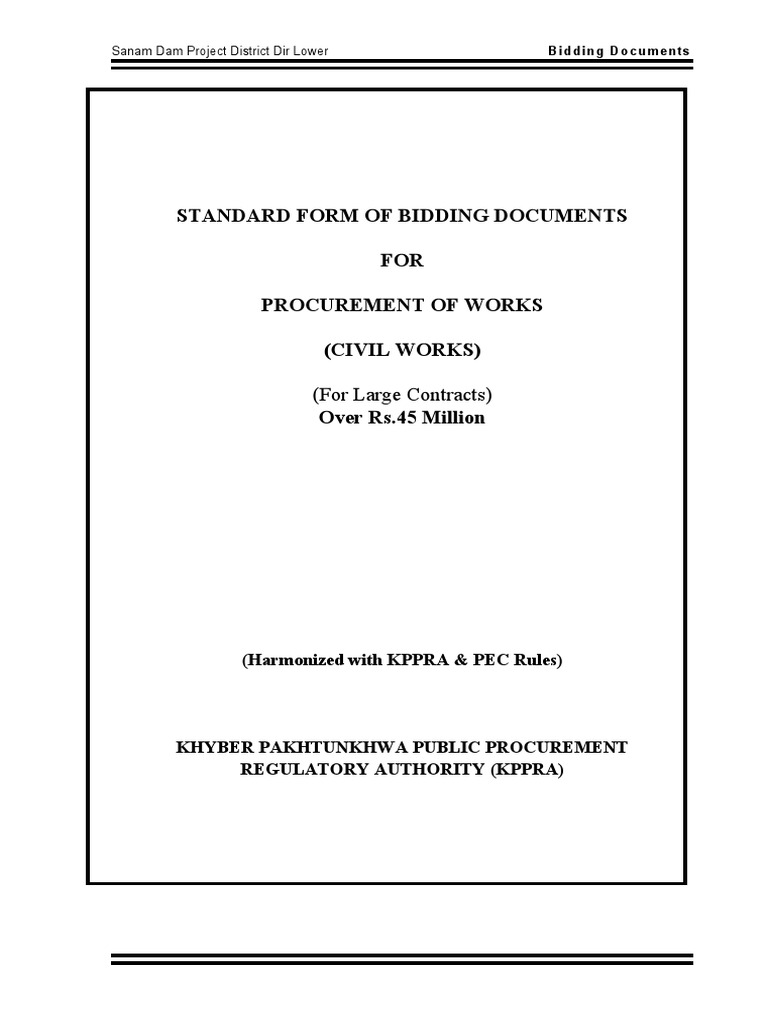 Updated BIDDING Documents For SANAM Dam | PDF | Joint Venture | Taxes