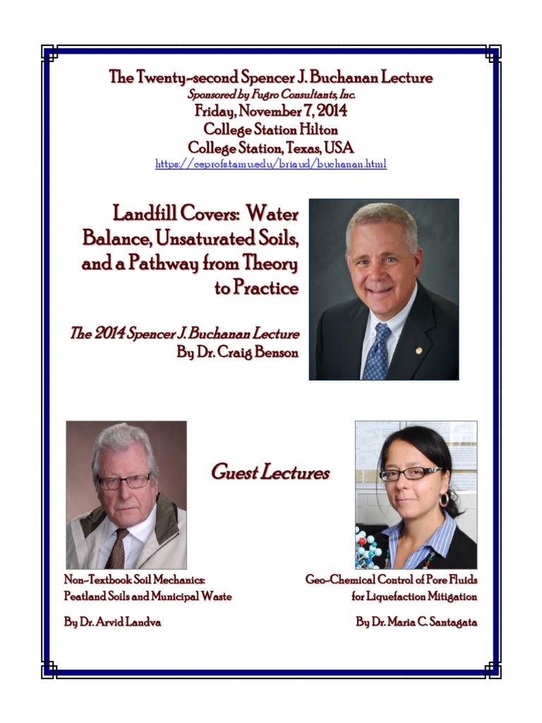 Craig Benson - Guest Lecture On Unsat Soil PDF | PDF | Precipitation | Evapotranspiration