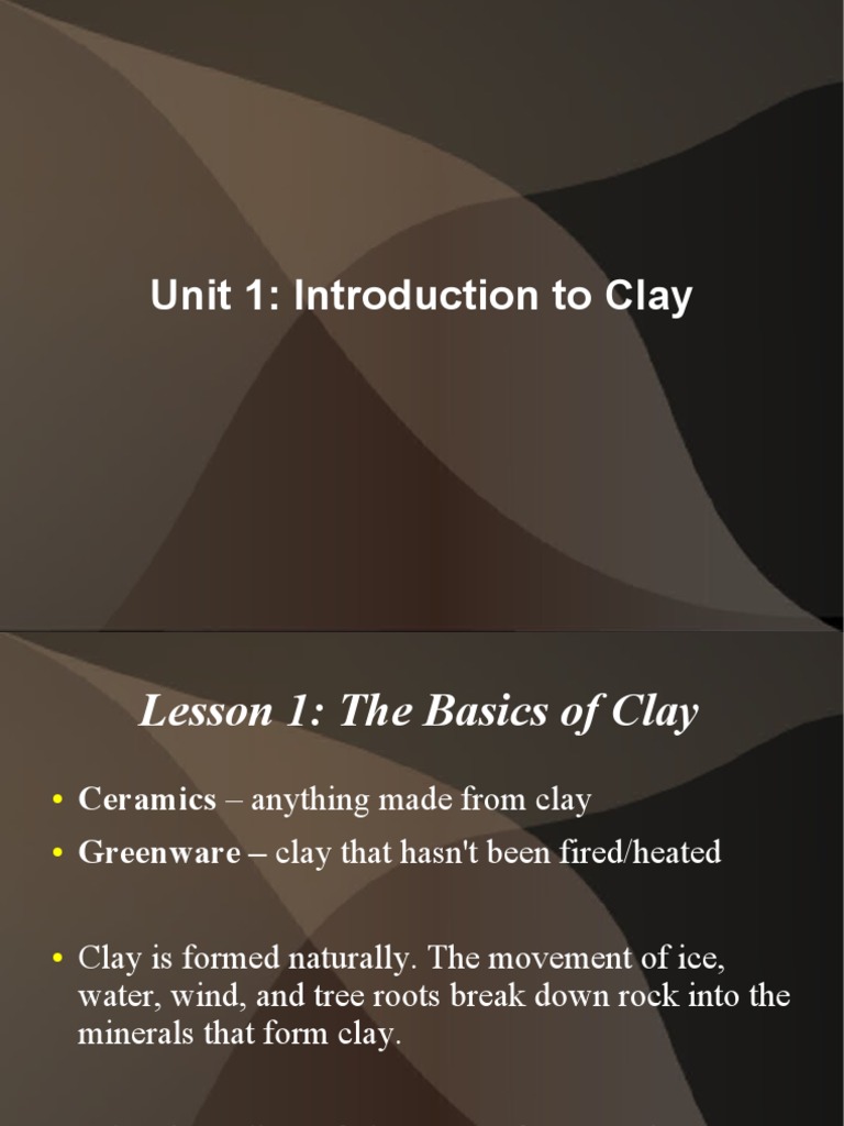 Introduction To Clay PDF | PDF | Relief | Pottery