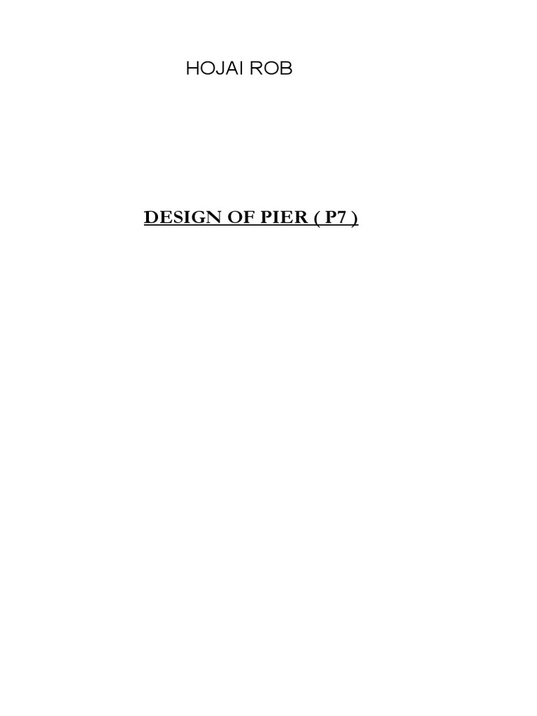 Pier Design and Load Calculations | PDF | Strength Of Materials | Young ...