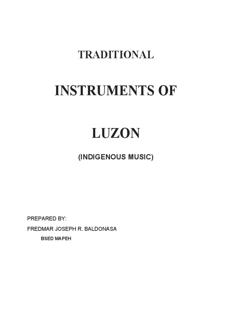 Traditional Instrument of Luzon | PDF | Performing Arts | Sound