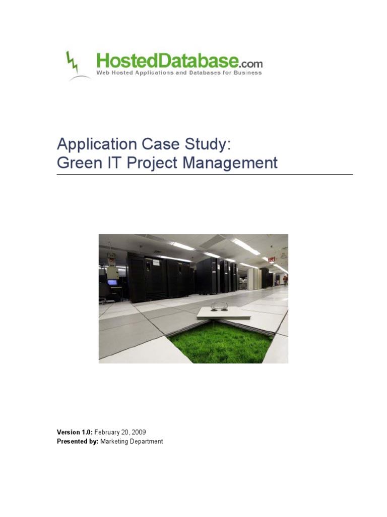 Case Study Green IT | PDF | Data Center | Application Software
