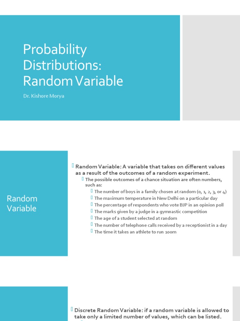 Probability Distributions | PDF | Probability Distribution | Randomness