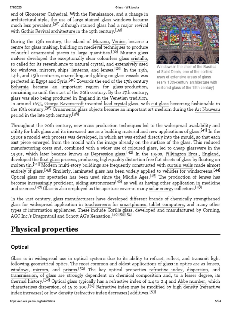 Glass - Wikipedia 5 | PDF | Glasses | Optics